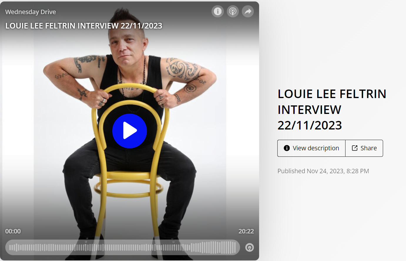 Louie Lee Feltrin - Melbourne Singer Performer